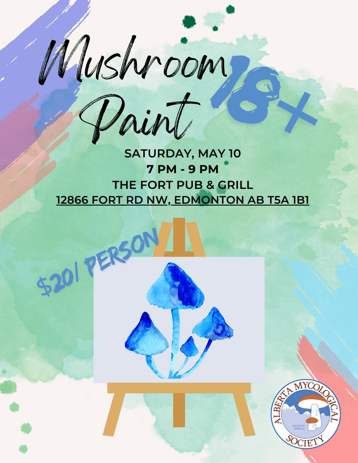 Mushroom Paint Night 18+ (Edmonton) - Alberta Mycological Society